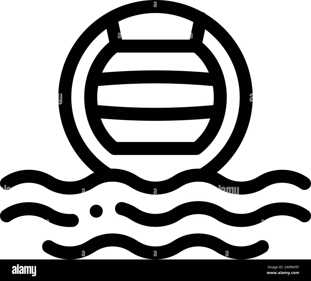 Water Volleyball Icon Vector Outline Illustration Stock Vector Image ...