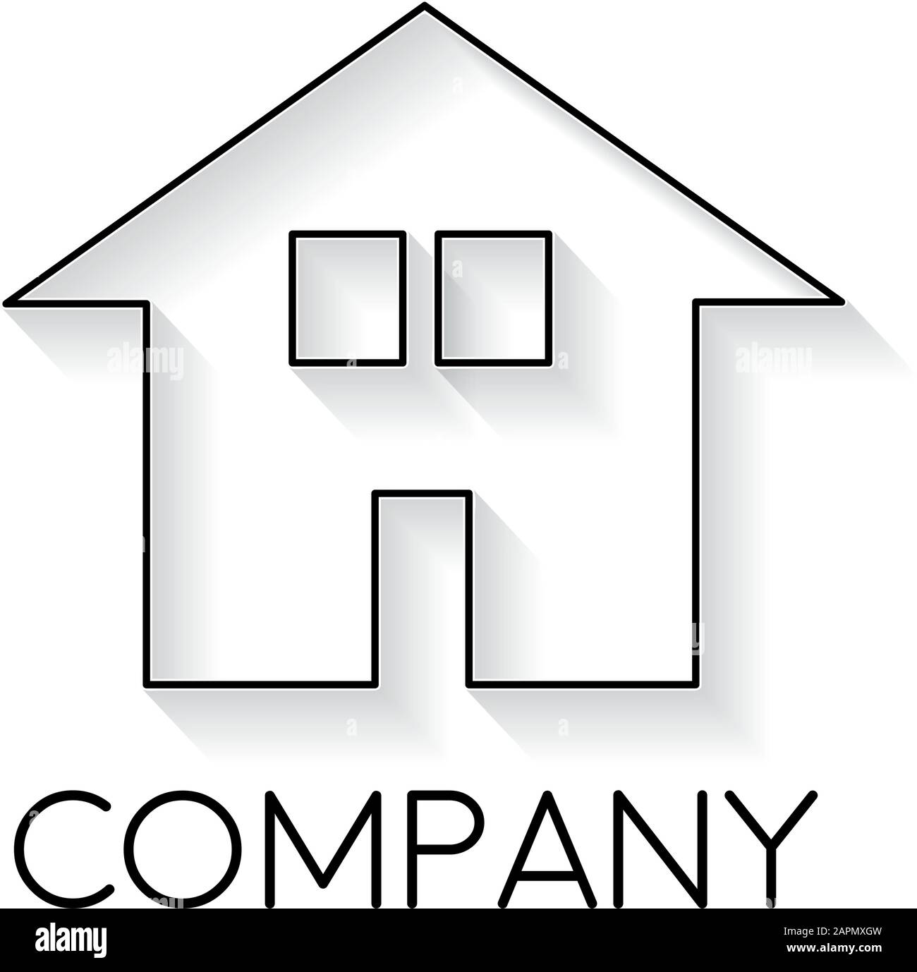 Vector sign abstract home, in linear style Stock Vector Image & Art - Alamy