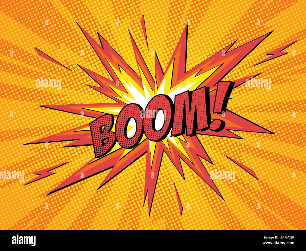 Boom comic text speech bubble. Sound effect bang cloud icon of color ...