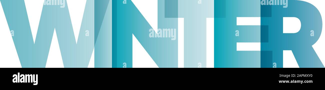 The word Winter. Vector banner with the text colored rainbow Stock ...