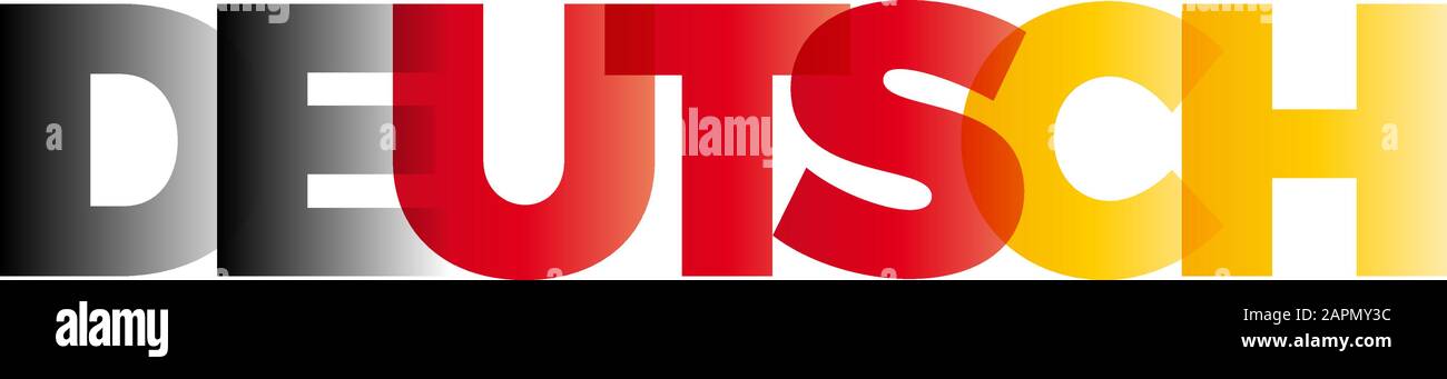 The word German. Vector banner with the text colored rainbow Stock ...