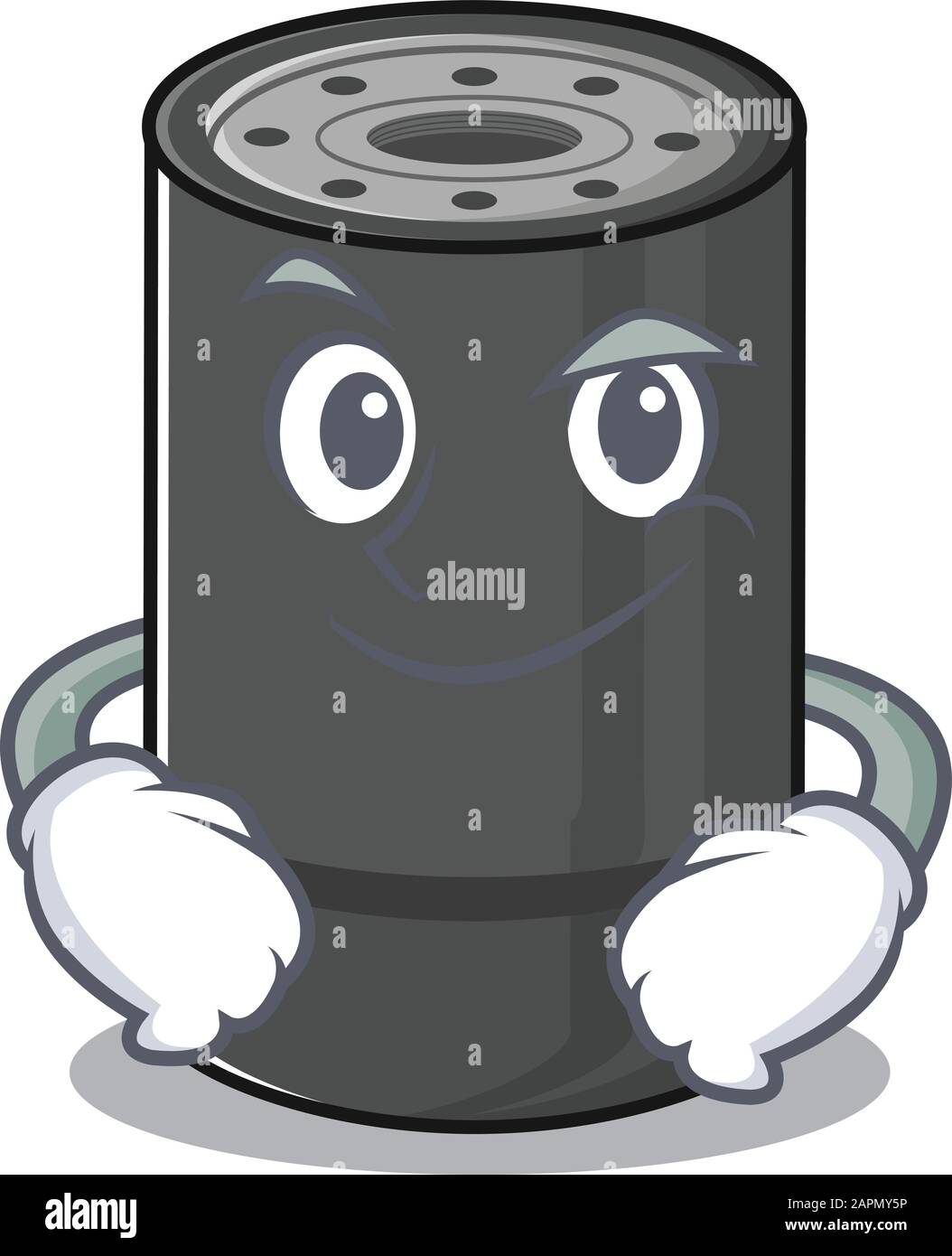 Cool oil filter mascot character with Smirking face Stock Vector Image ...