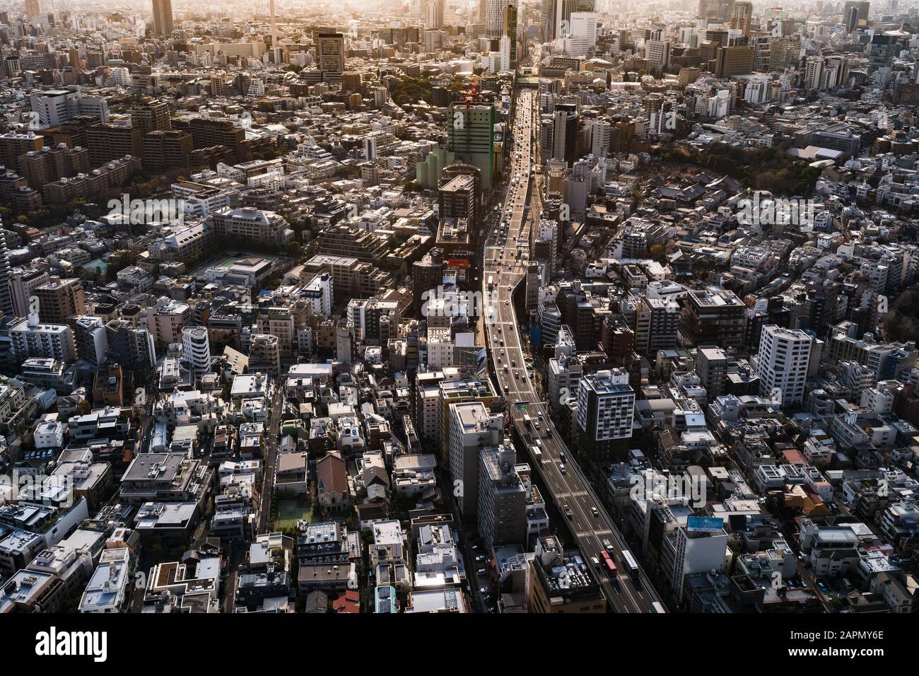 TOKYO, JAPAN - March 27, 2019: Aerial view of the Metropolitan ...