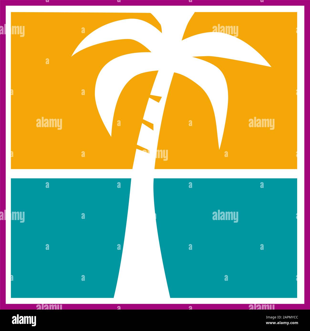 Vector sign palm and sea Stock Vector Image & Art - Alamy