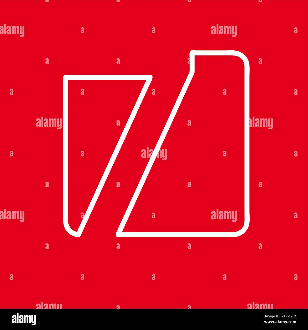 Vector number 7. Sign made with red line Stock Vector Image & Art - Alamy