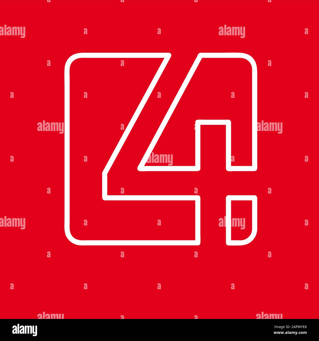 Card number 4 Stock Vector Images - Alamy