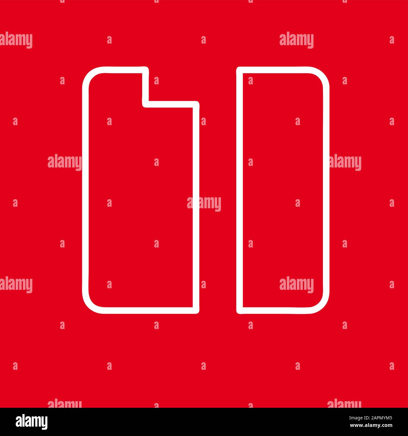 Vector number 1. Sign made with red line Stock Vector Image & Art - Alamy