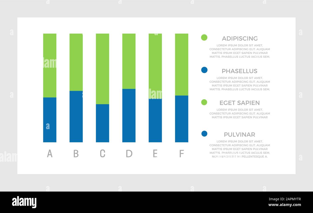 Set of green and dark blue elements for infographic presentation slides ...