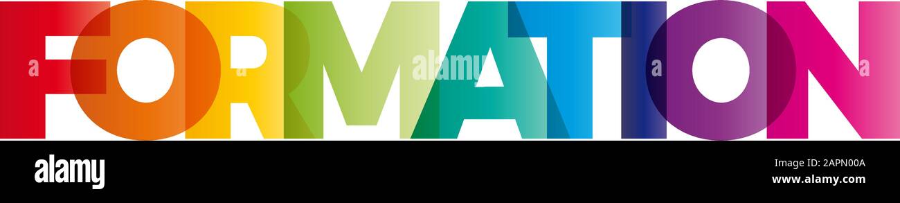 The word Formation. Vector banner with the text colored rainbow Stock ...