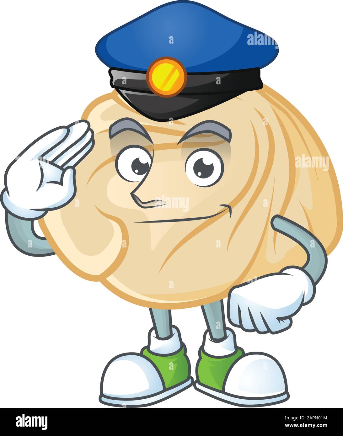 A character design of dumpling in a Police officer costume Stock Vector ...