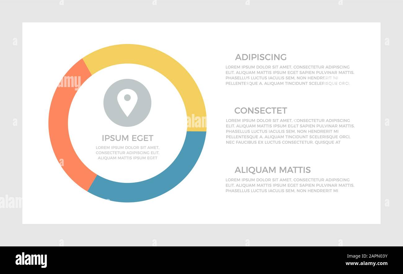 Set of yellow and orange, blue elements for infographic presentation ...