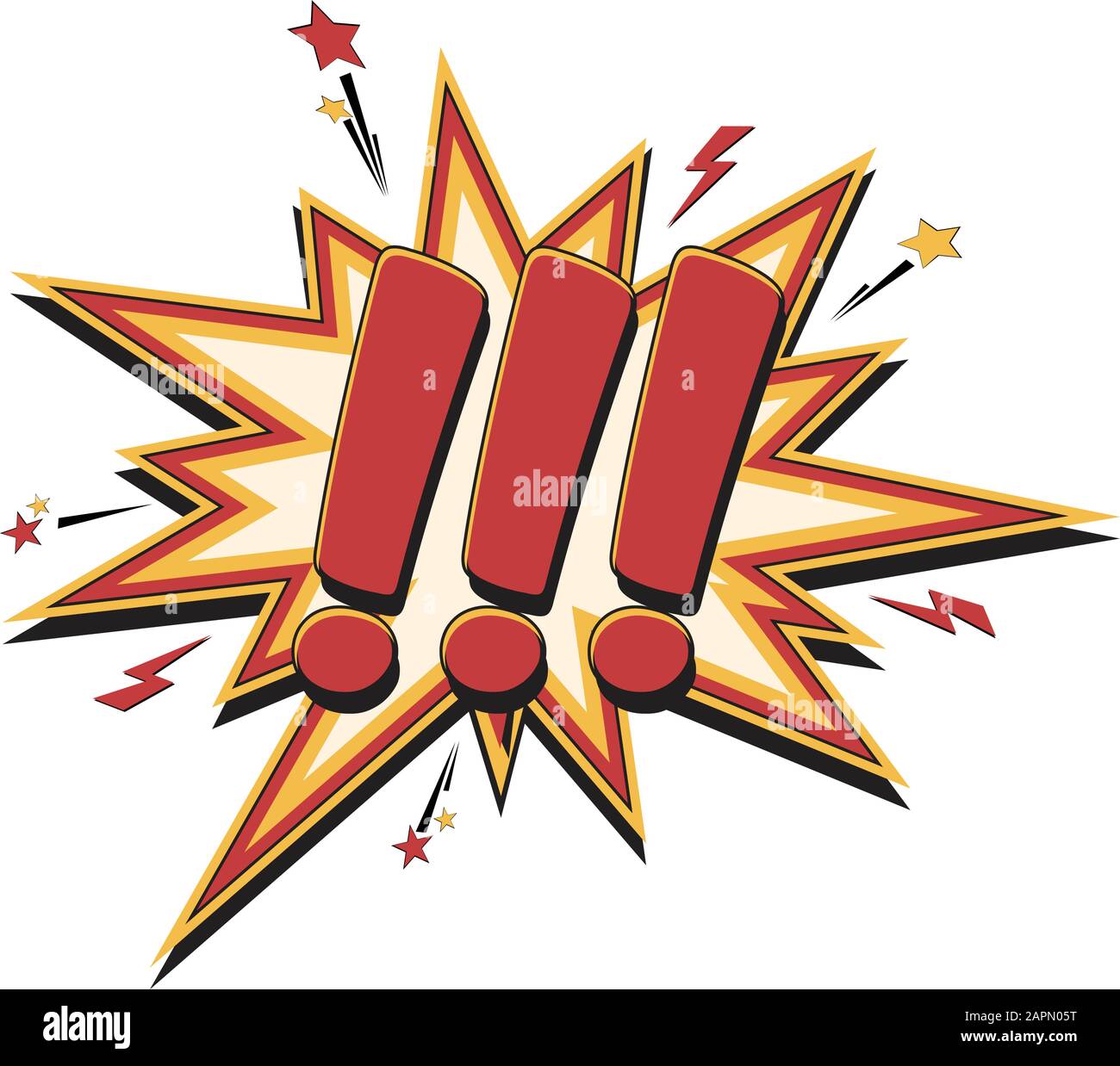 Comic exclamation mark pop art style. Vector illustration Stock Vector ...