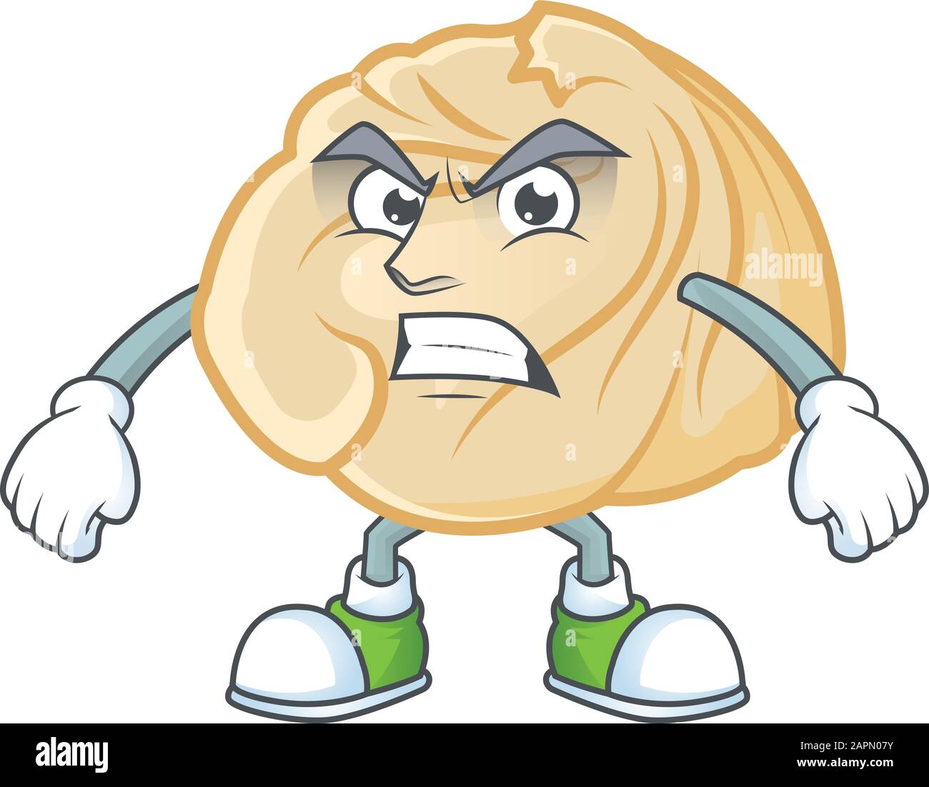 cartoon character of dumpling with angry face Stock Vector Image & Art ...