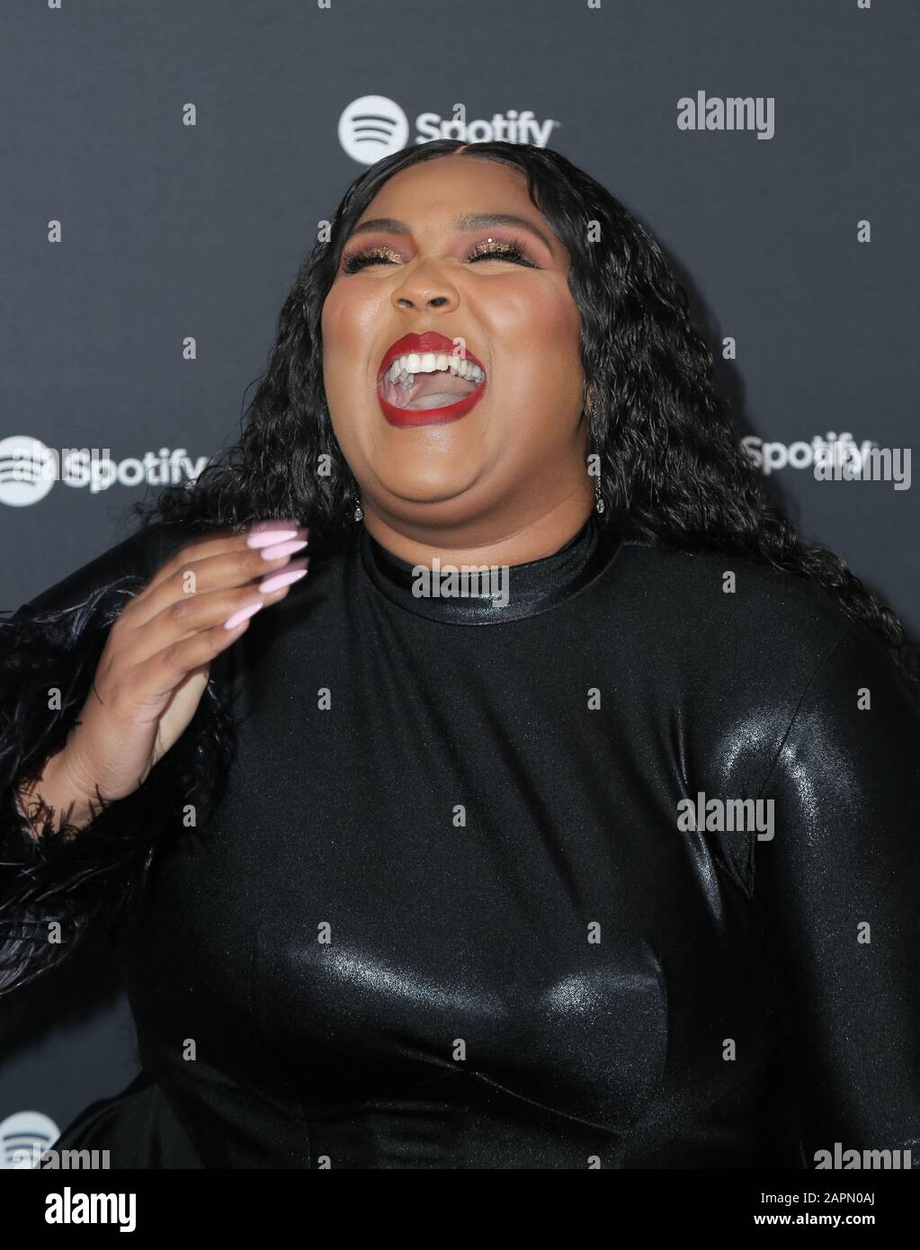 Los Angeles, USA. 23rd Jan, 2020. Lizzo walking the red carpet at the ...