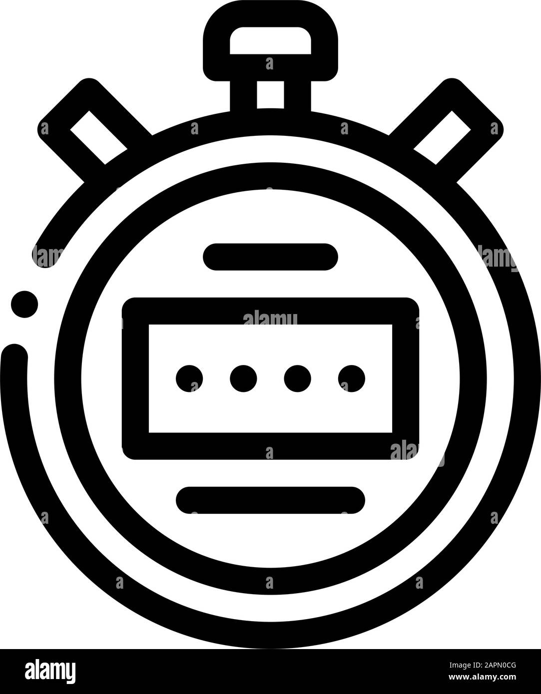 Stopwatch Icon Vector Outline Illustration Stock Vector Image & Art - Alamy