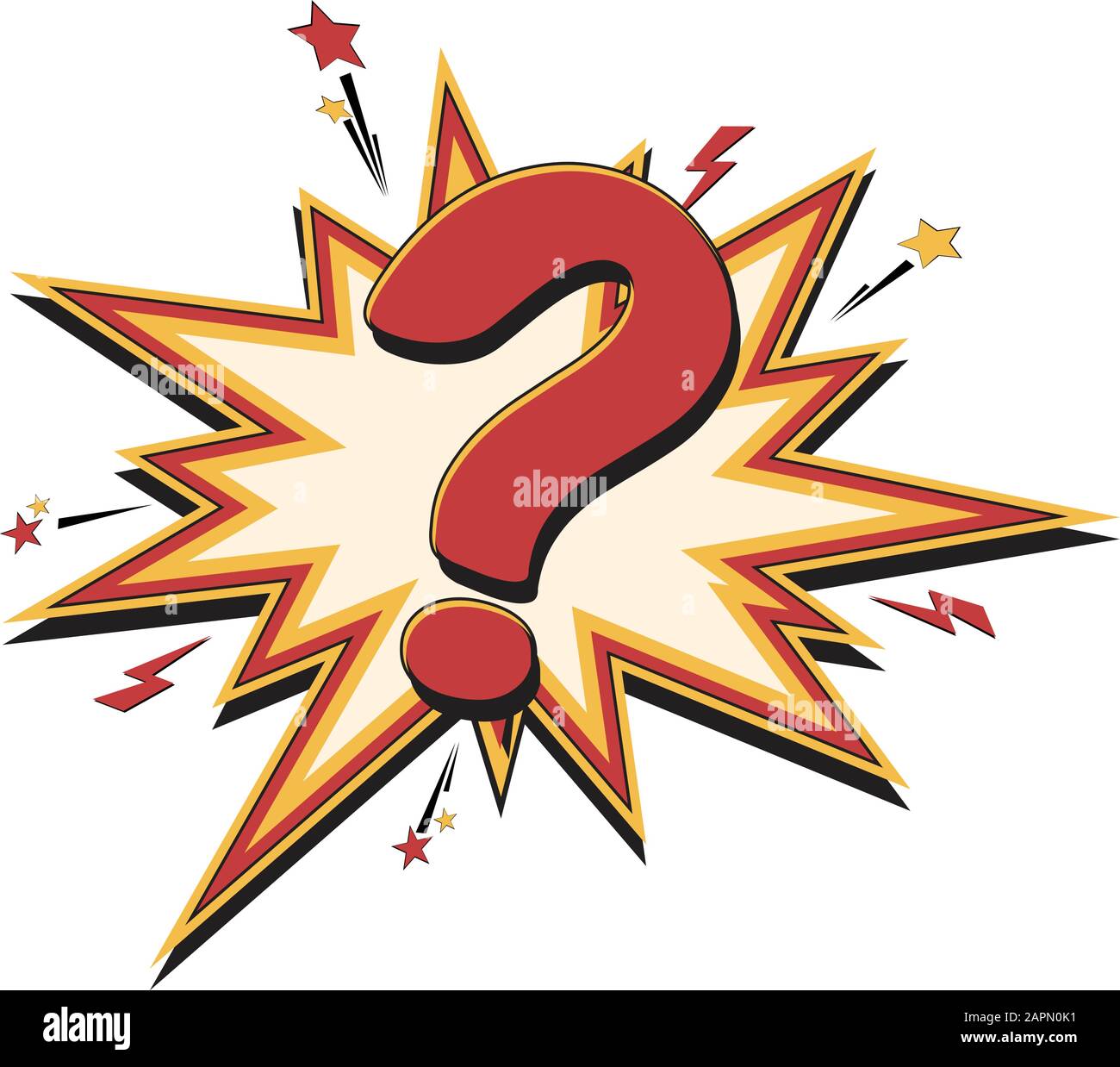 Comic question mark pop art style. Vector illustration Stock Vector Image & Art - Alamy