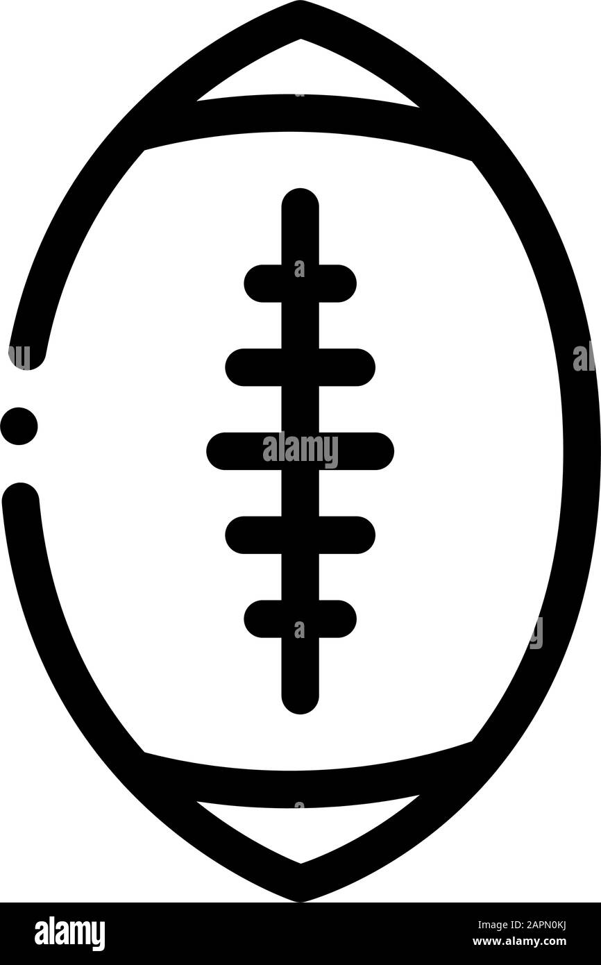 Rugby Ball Icon Vector Outline Illustration Stock Vector Image & Art ...