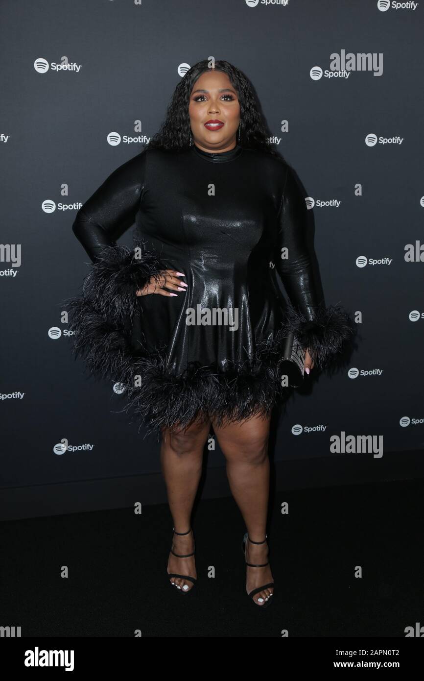 Los Angeles, USA. 23rd Jan, 2020. Lizzo walking the red carpet at the ...