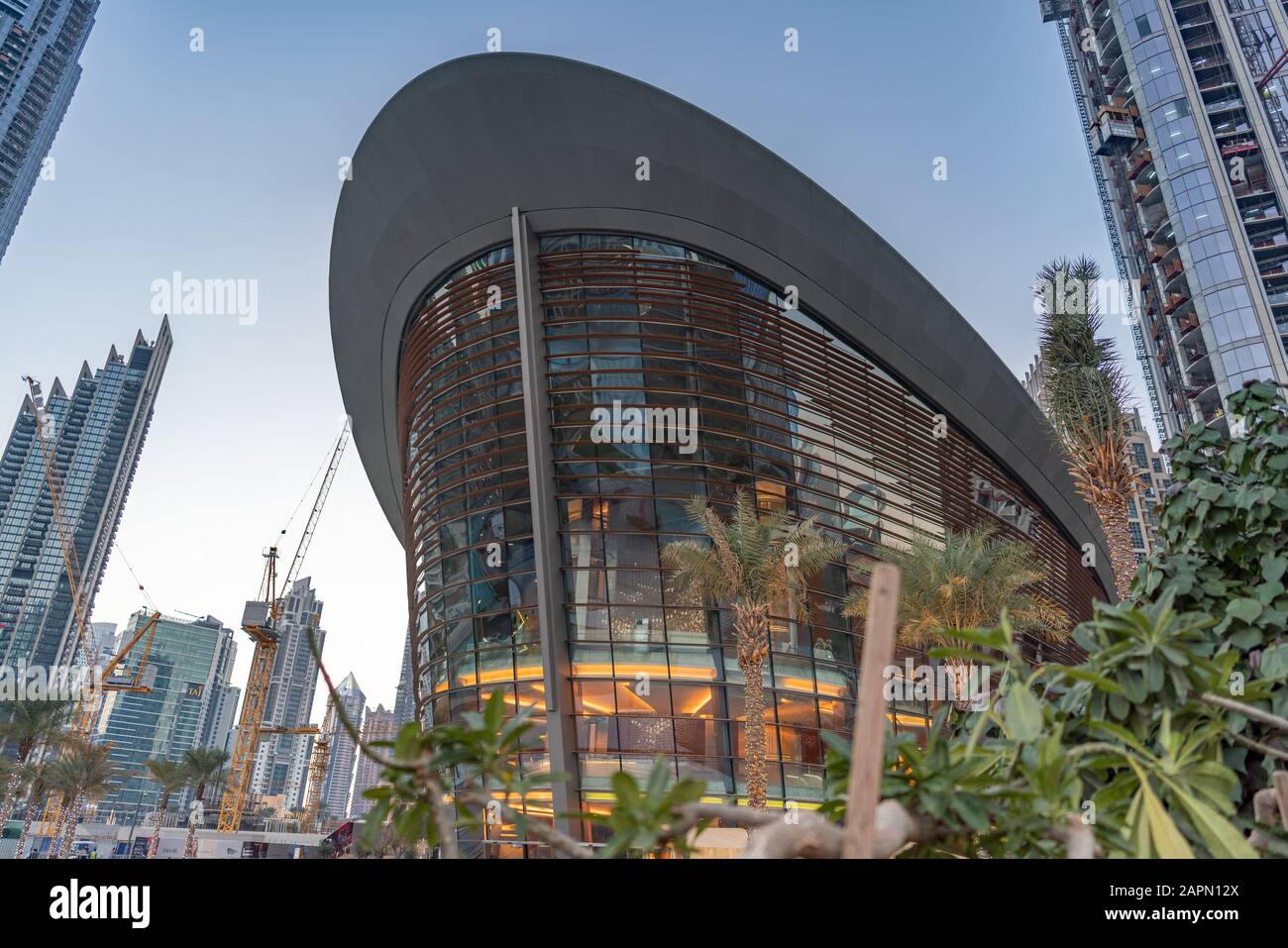 The Dubai Opera House at sunset - Downtown Dubai - Landmarks and ...