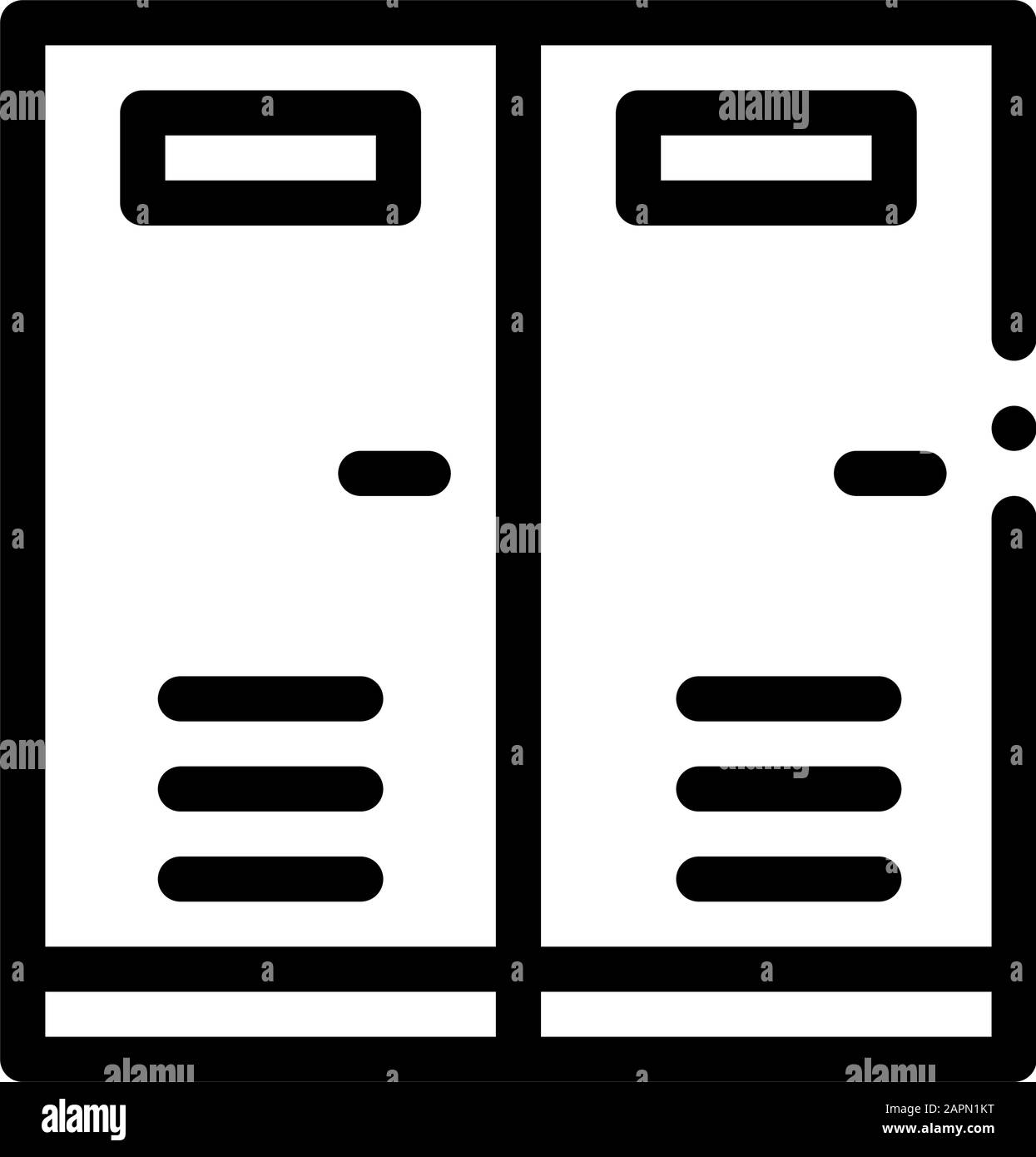 Locker Rooms Icon Vector Outline Illustration Stock Vector Image & Art ...