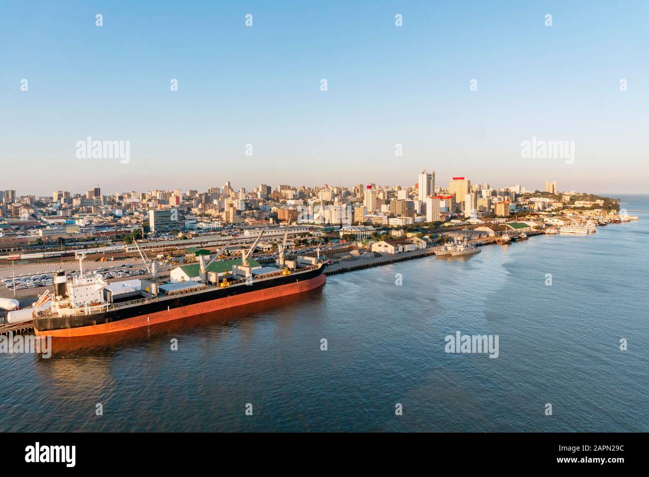 Downtown cityscape with harbour, Maputo, Mozambique Stock Photo - Alamy