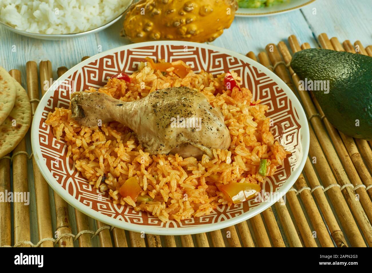 East African Pilau Rice, Kenyan cuisine, Traditional assorted African ...
