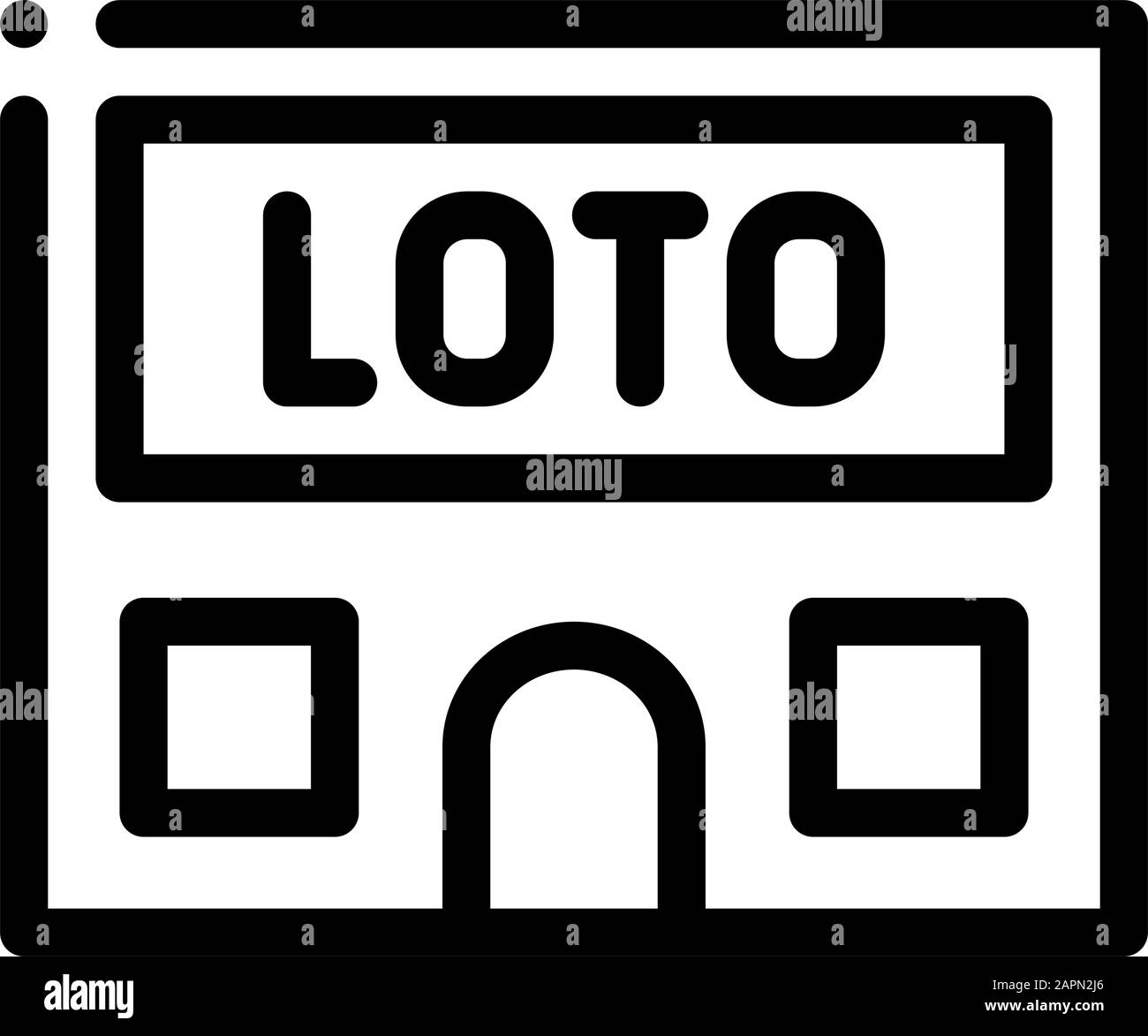 Lotto House Icon Vector Outline Illustration Stock Vector Image & Art ...