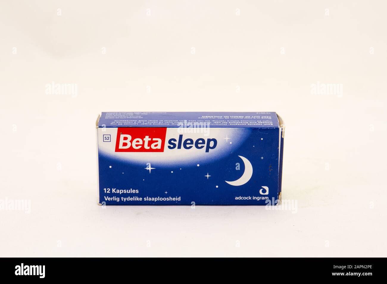 Alberton, South Africa - a packet of Betasleep tablets isolated on a ...