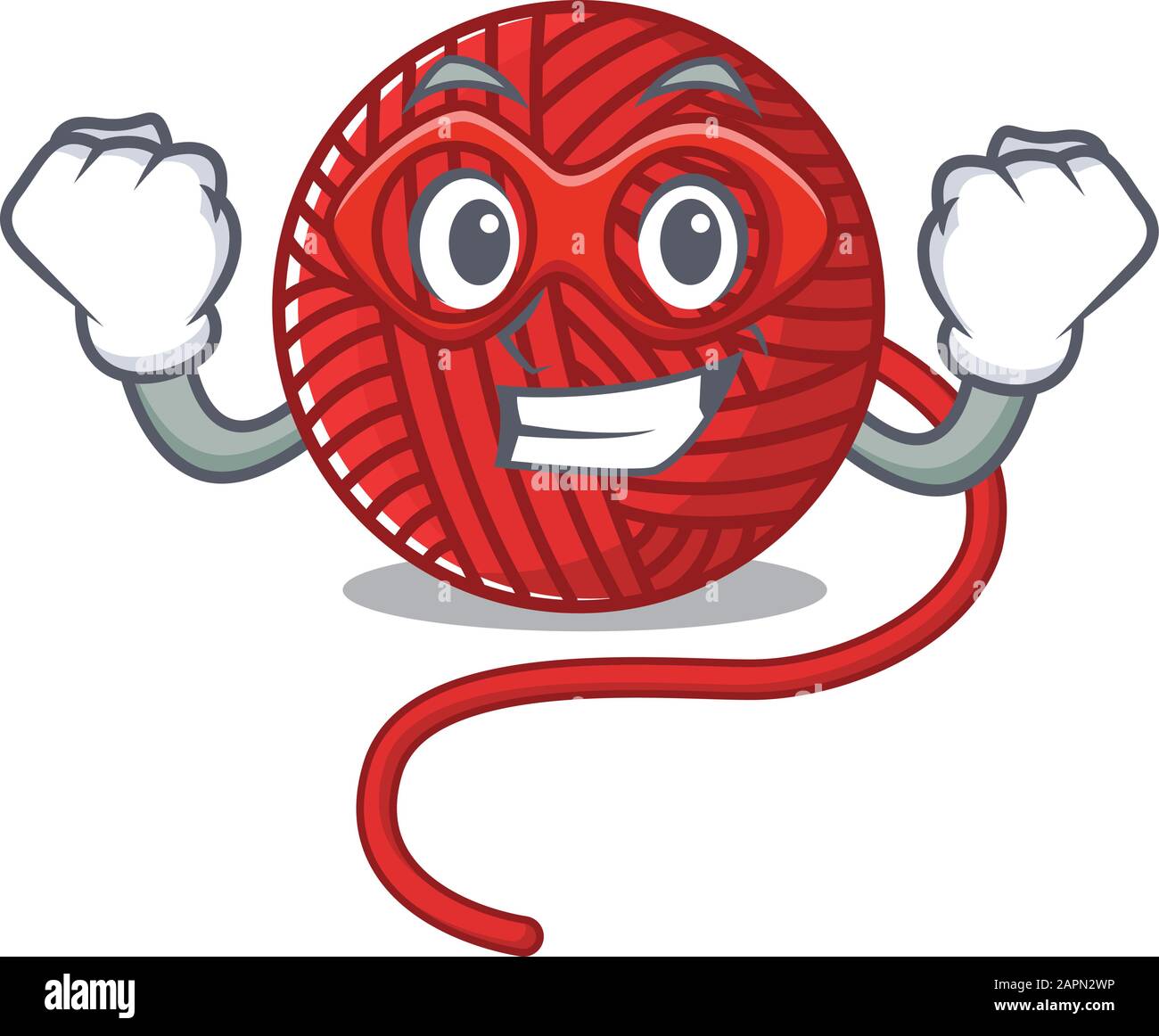 Smiley mascot of red wool yarn dressed as a Super hero Stock Vector ...