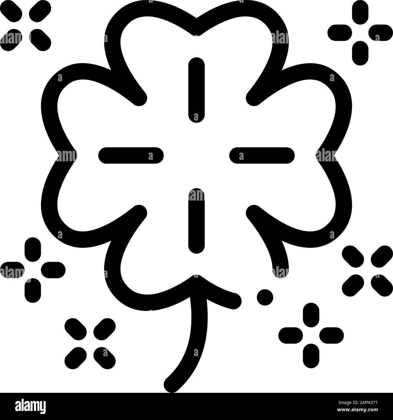 Clover Icon Vector Outline Illustration Stock Vector Image & Art - Alamy