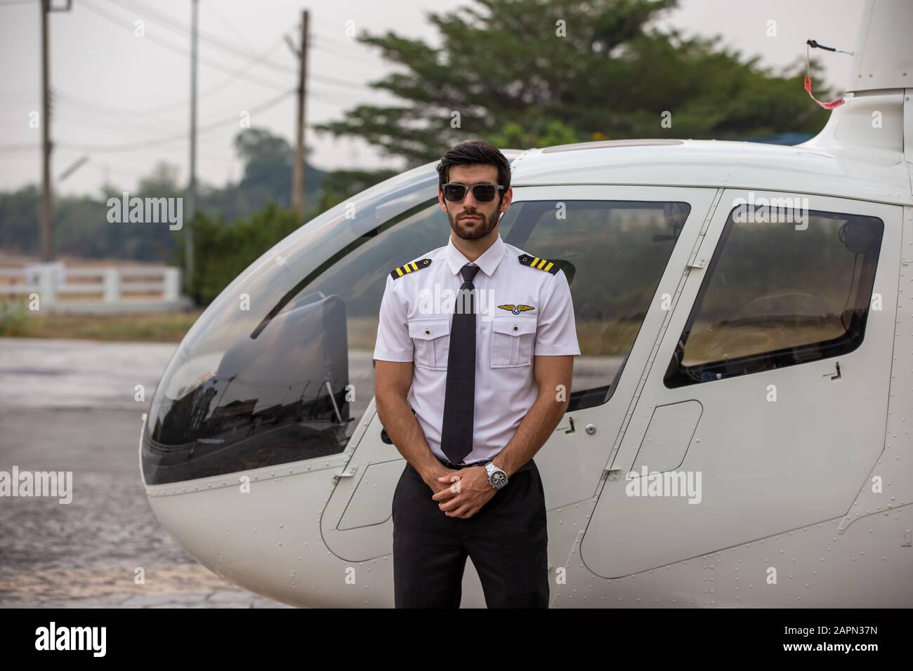 Portrait helicopter pilot in uniform hi-res stock photography and ...