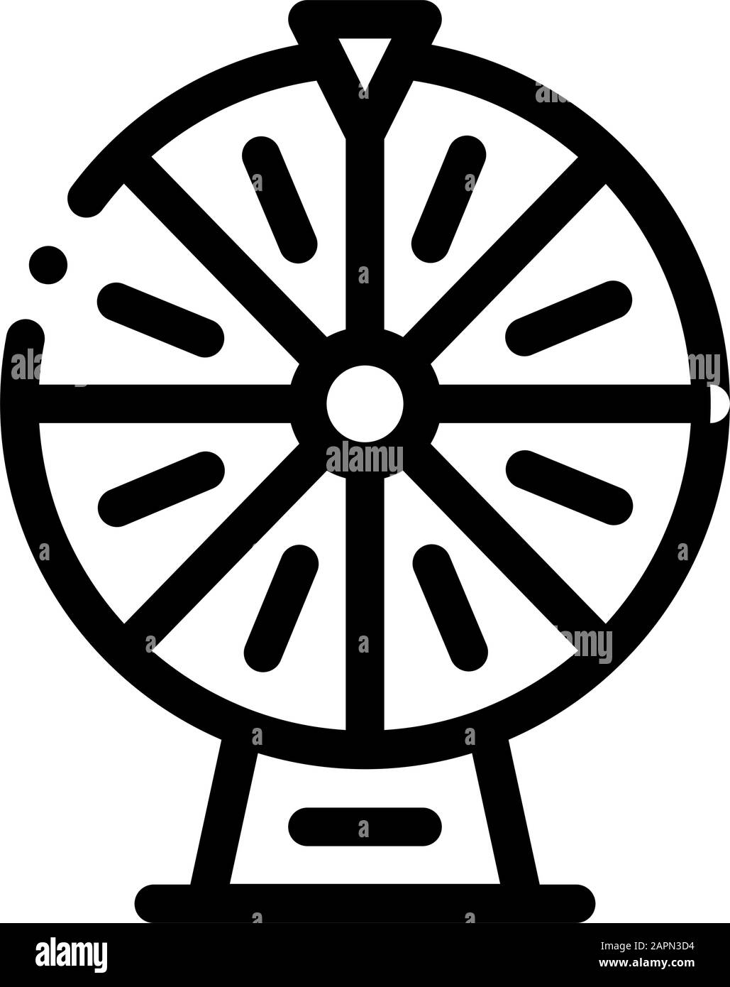 Wheel of Fortune Icon Vector Outline Illustration Stock Vector Image ...