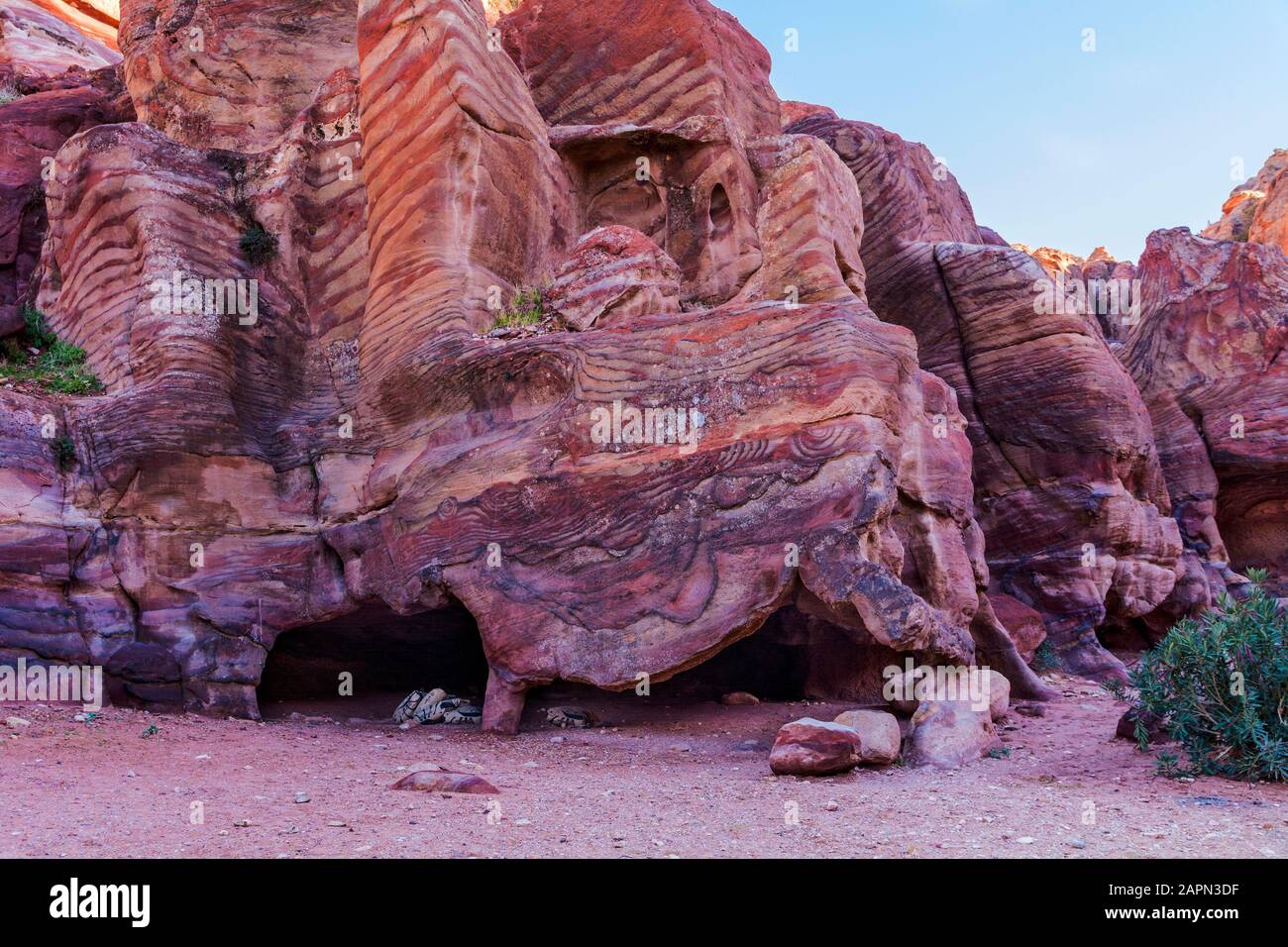 City of Petra in Jordan with unique rock structure Stock Photo - Alamy