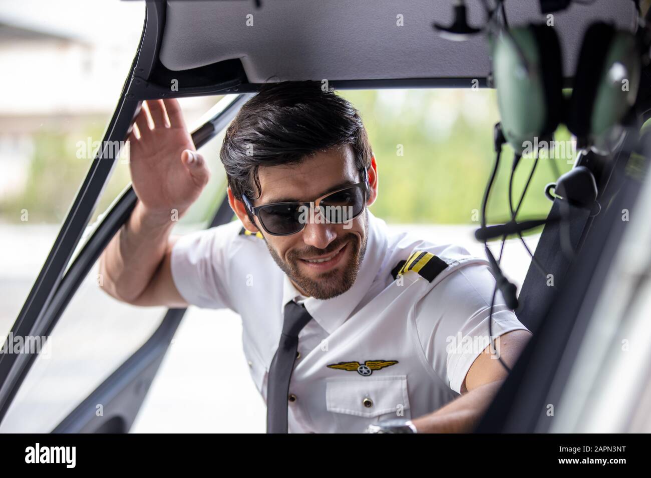 Portrait helicopter pilot in uniform hi-res stock photography and ...
