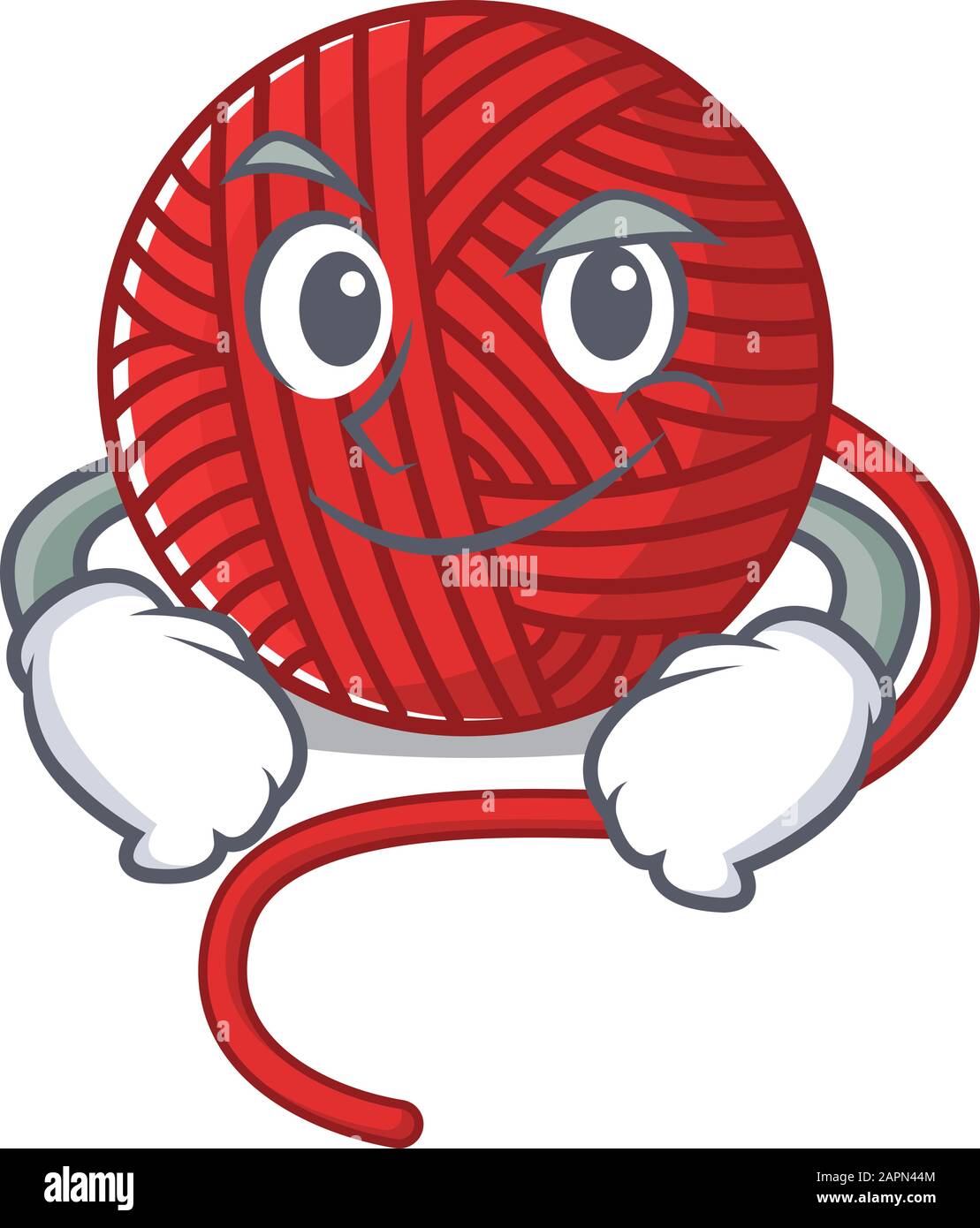 Cool red wool yarn mascot character with Smirking face Stock Vector ...