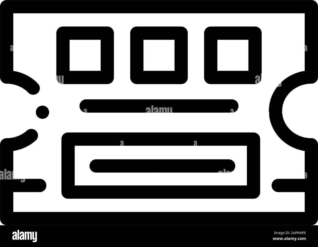 Lottery Ticket Icon Vector Outline Illustration Stock Vector Image ...