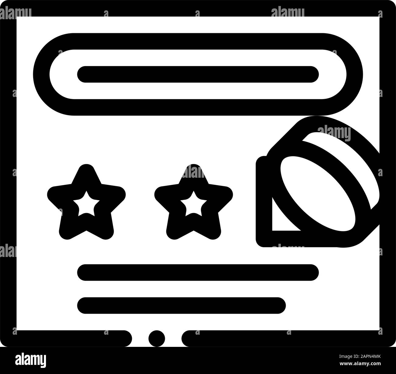 Number Guessing Sheet Icon Vector Outline Illustration Stock Vector ...