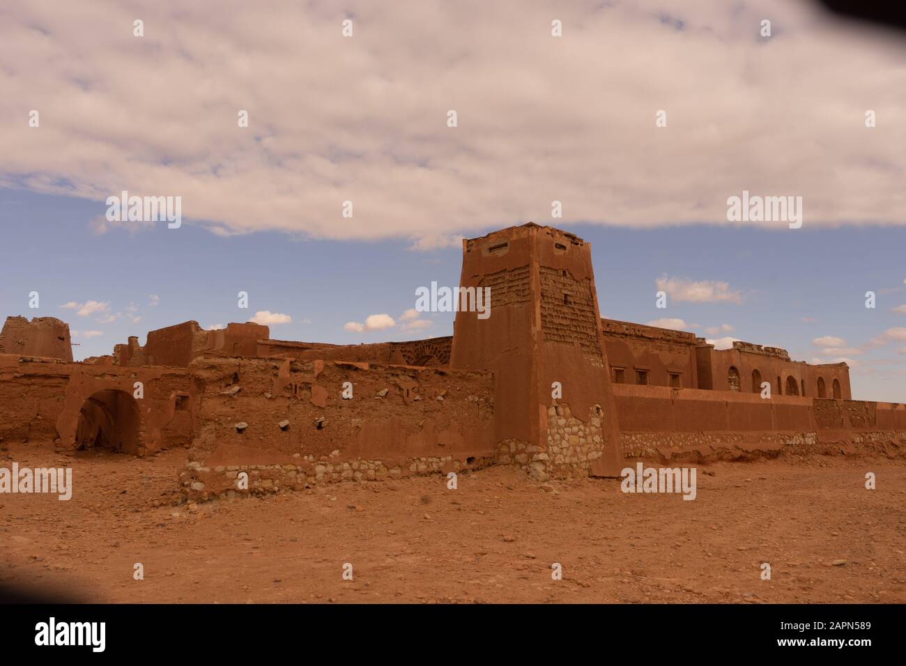 remains of the old fort of the foreign legion Ksar Tafnidiltin Morocco ...