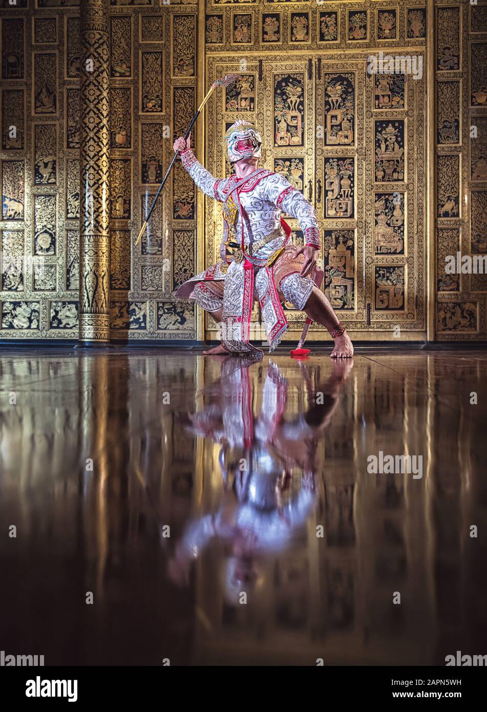 Hanuman is character in Thailand; is traditional dance drama art of ...