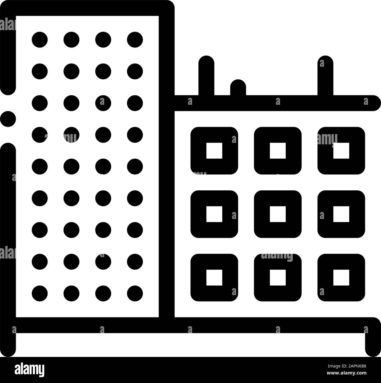 Multi-Storey Building Icon Vector Outline Illustration Stock Vector Image & Art - Alamy