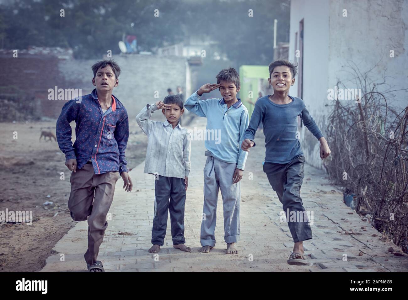 Indian School Kids Running High Resolution Stock Photography and Images ...
