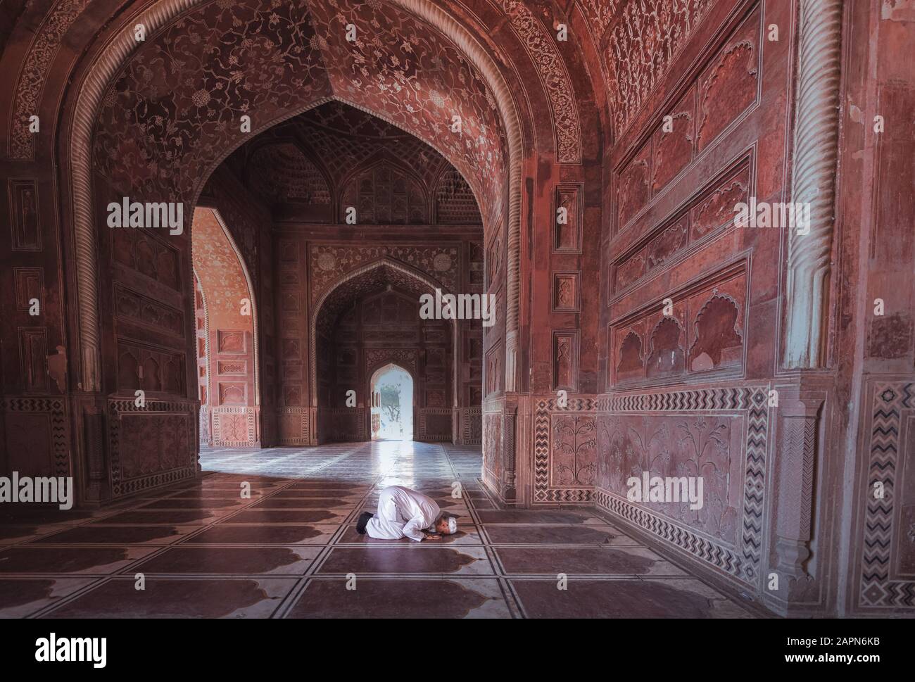 India. Taj Mahal Indian palace. Islamic architecture. Door to the ...