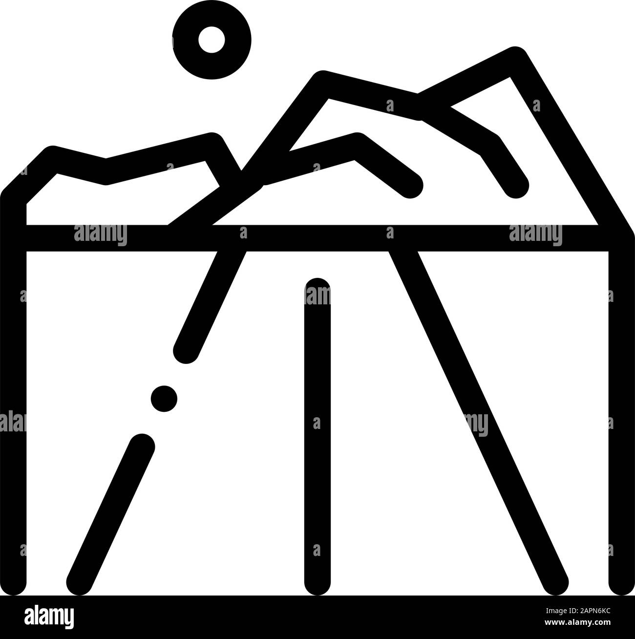 Iceberg Icon Vector Outline Illustration Stock Vector Image & Art - Alamy