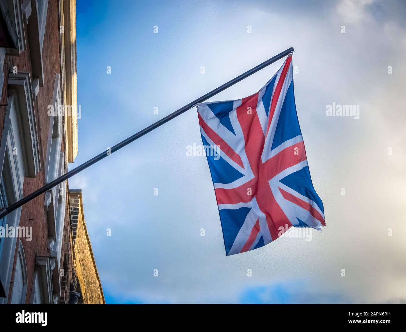 British flag waving hi-res stock photography and images - Alamy