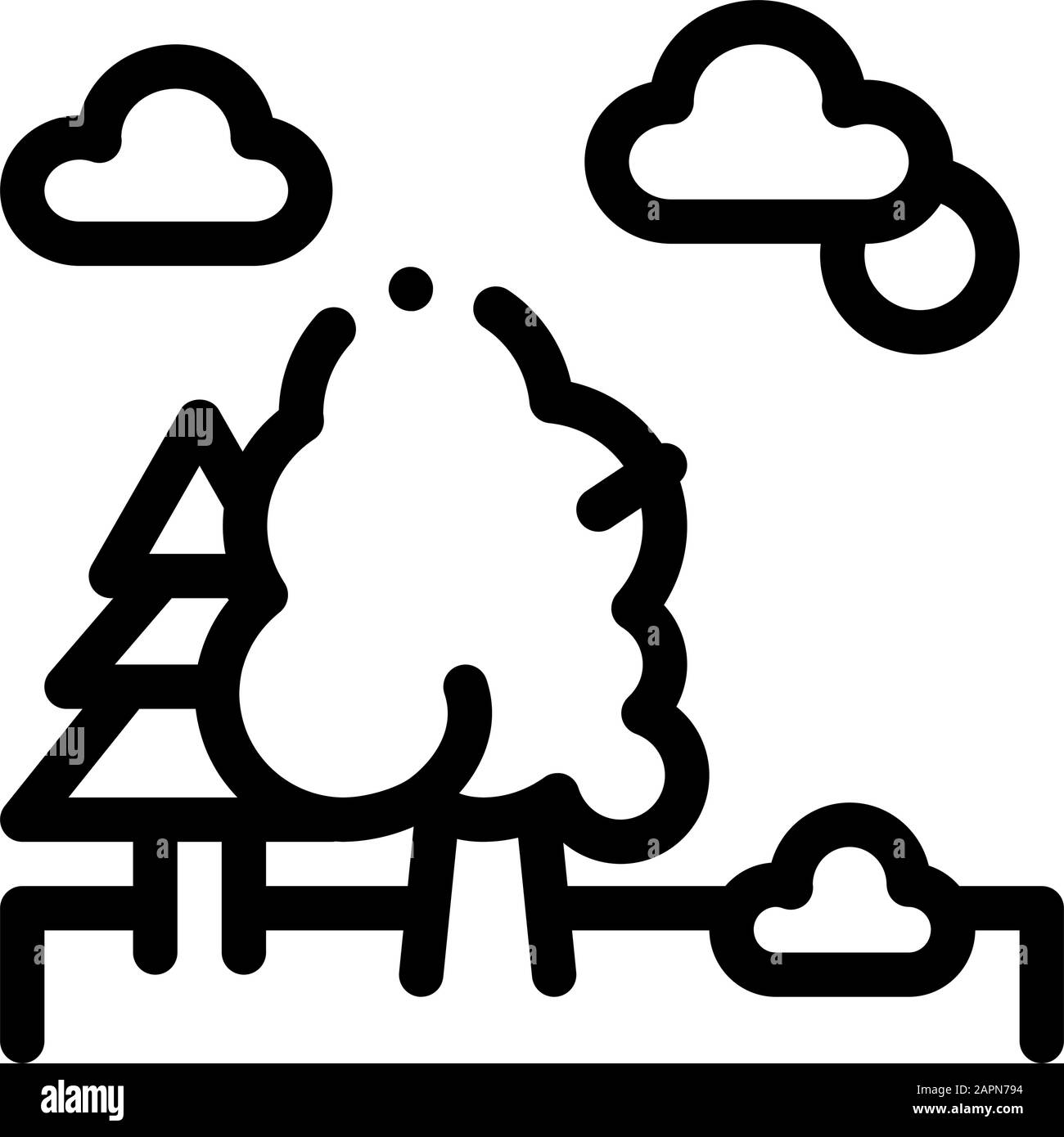 Diverse Forest Icon Vector Outline Illustration Stock Vector Image ...