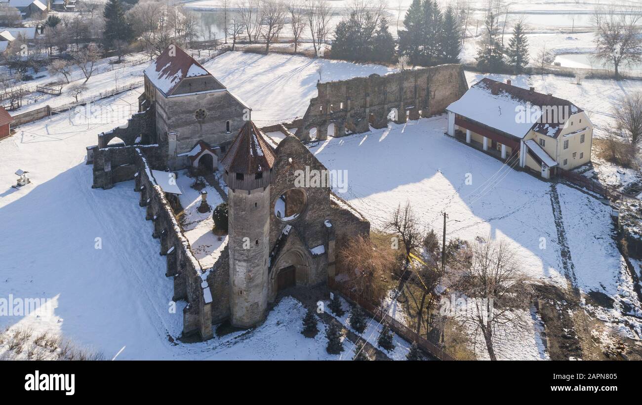 Carta, Romania. The old ruined cistercian abbey from Transylvania Stock ...