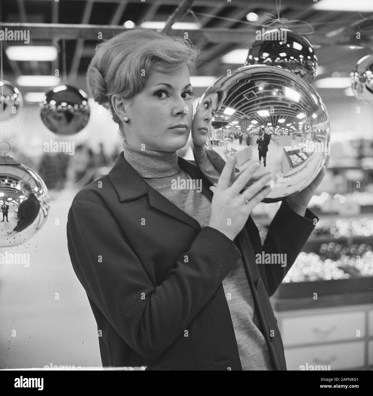 Christmas approaching, Christmas balls big and small for sale in the ...