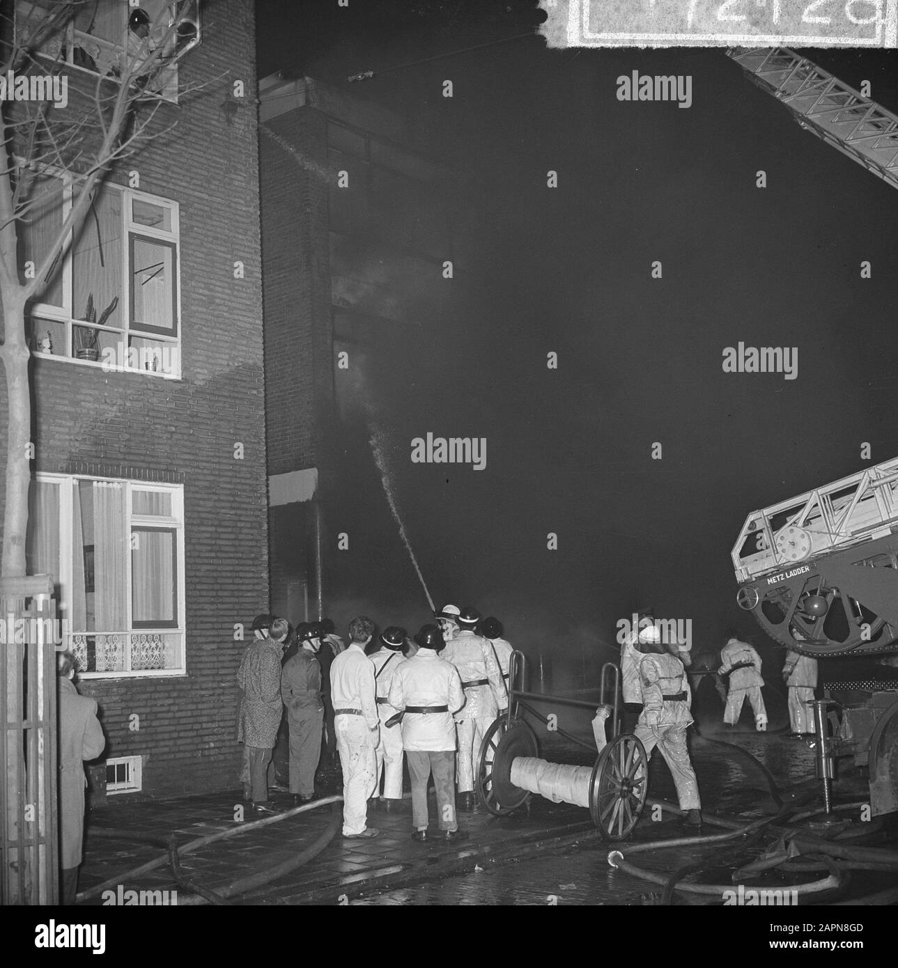 Large fire in Rotterdam in factory of Goodwill (rubber) overview of ...