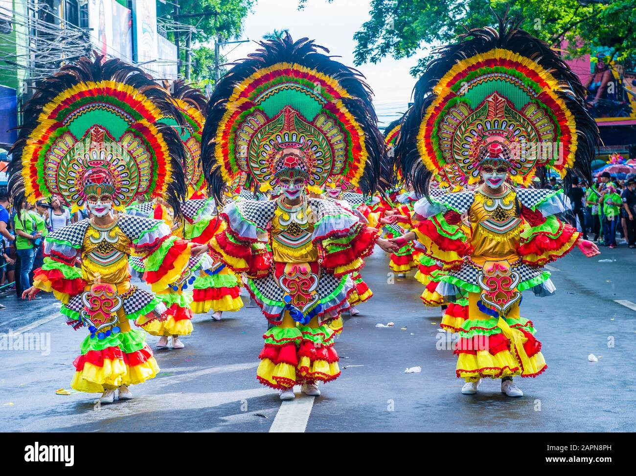 Participants in the Masskara Festival in Bacolod Philippines Stock ...