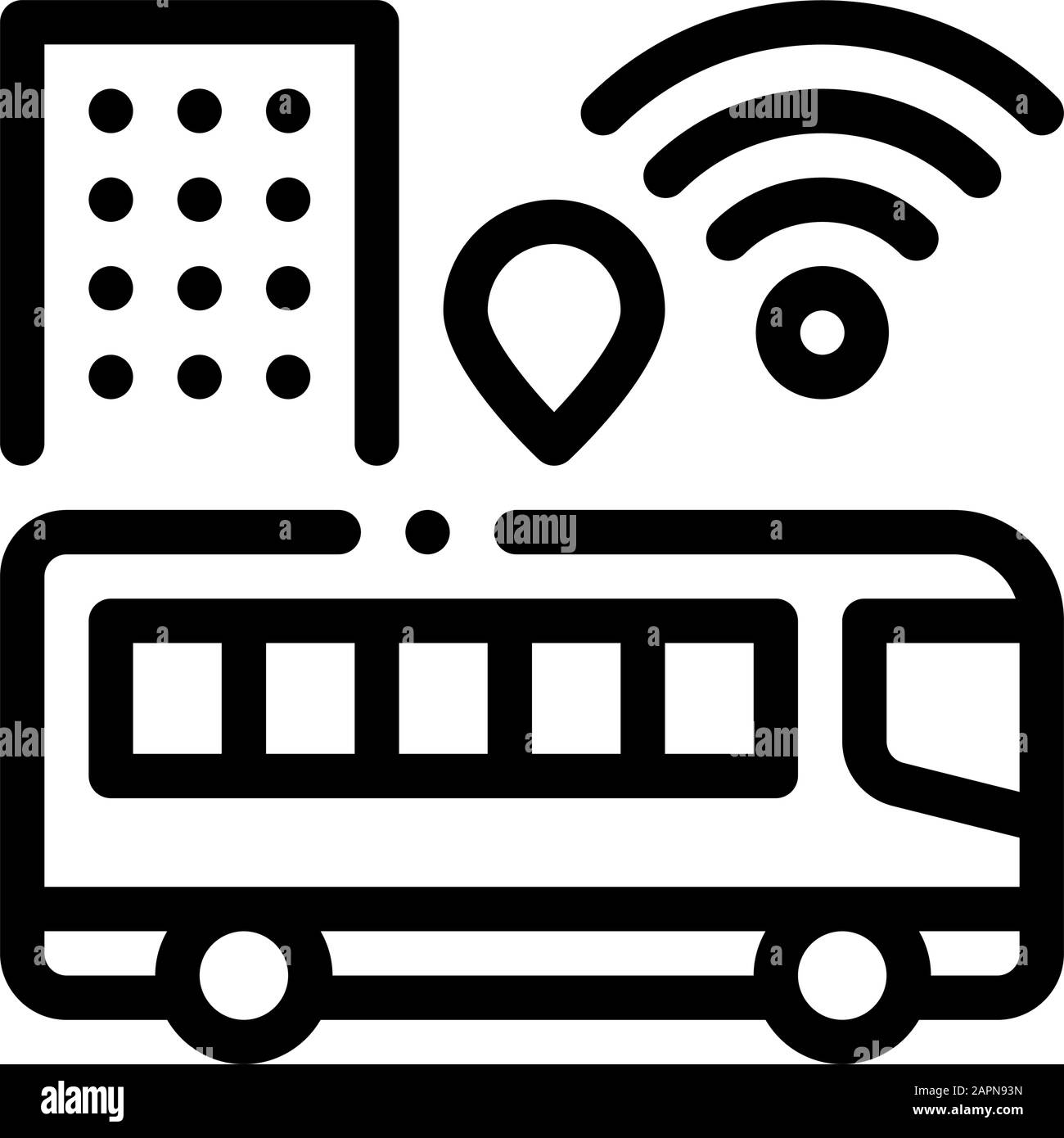 Bus Wi-Fi Signal Icon Vector Outline Illustration Stock Vector Image ...